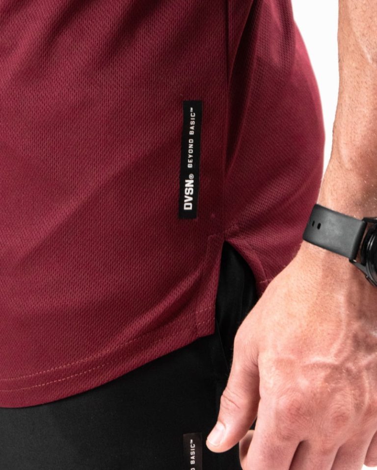 DELTA Tee. Ultimate Gym Shirt Maroon - Bold Logo | DVSN® Gear